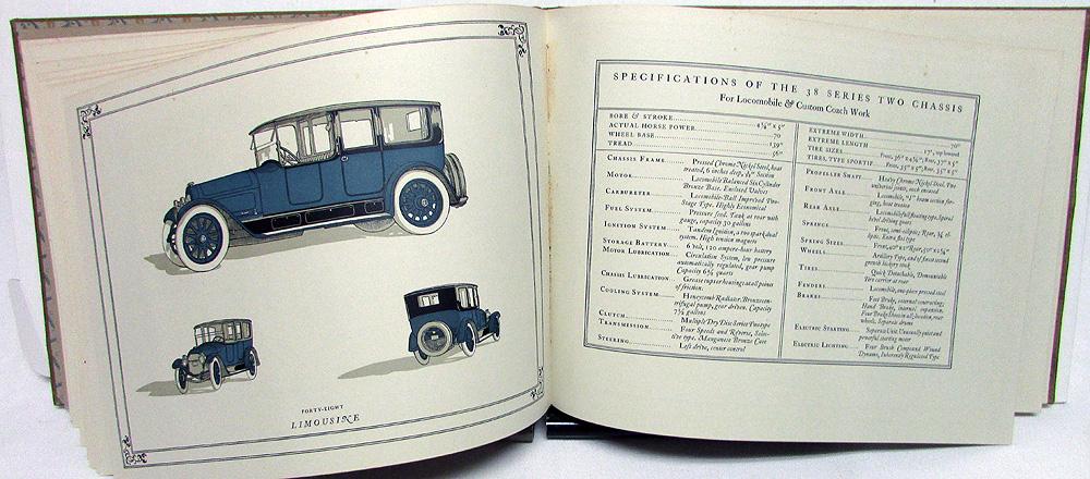 1917 1918 Locomobile Series Two Models Original Color Sales Brochure ...