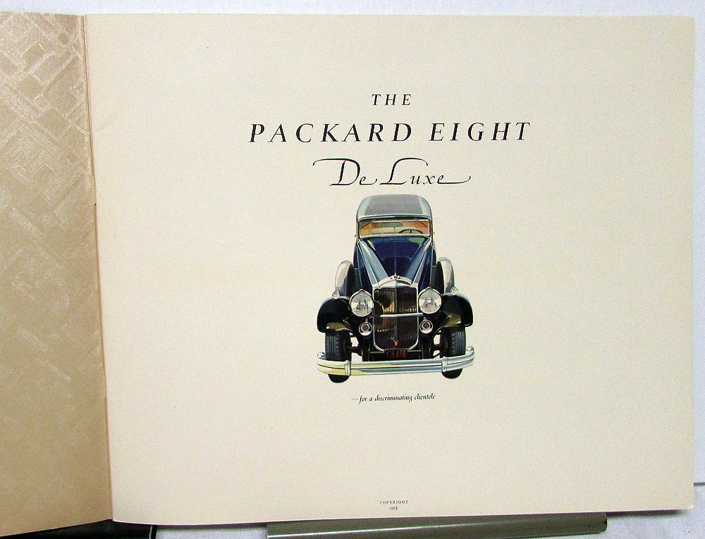 1932 Packard Eight Deluxe Models Prestige Sales Brochure W/Specs ...