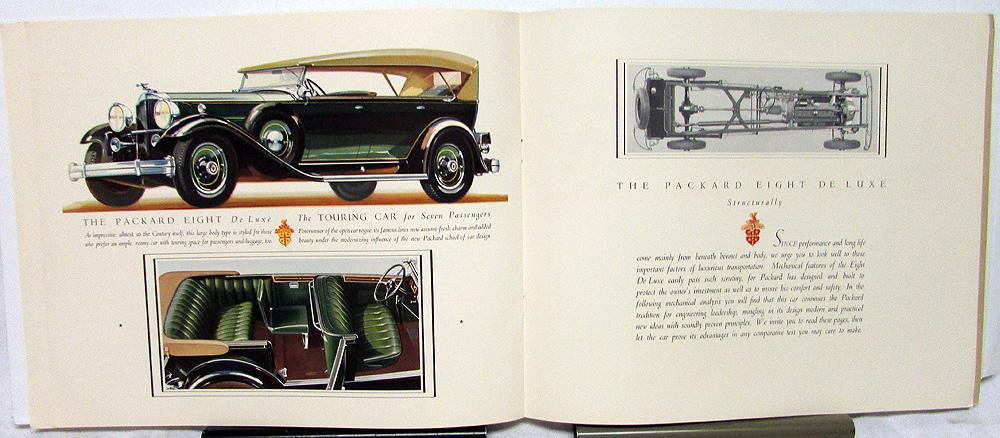 1932 Packard Eight Deluxe Models Prestige Sales Brochure W/Specs ...