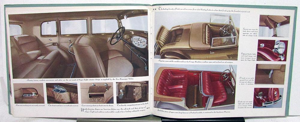 1933 Packard Super Eight Models 1003 & 1004 Sales Brochure Large ...