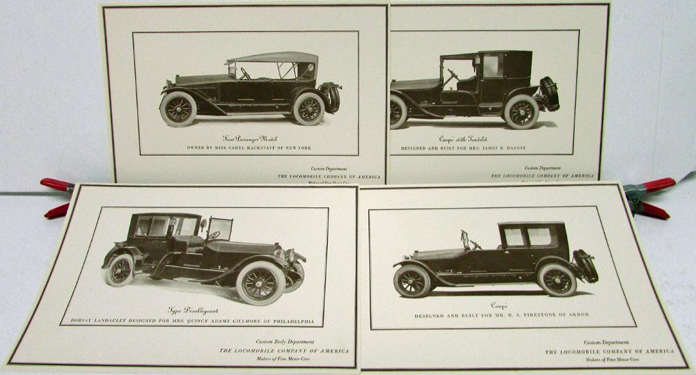 1918 Locomobile Custom Coach Work 25 Design Plates Sales Folder Env ...