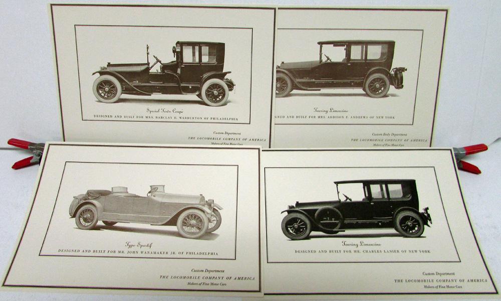 1918 Locomobile Custom Coach Work 25 Design Plates Sales Folder Env ...