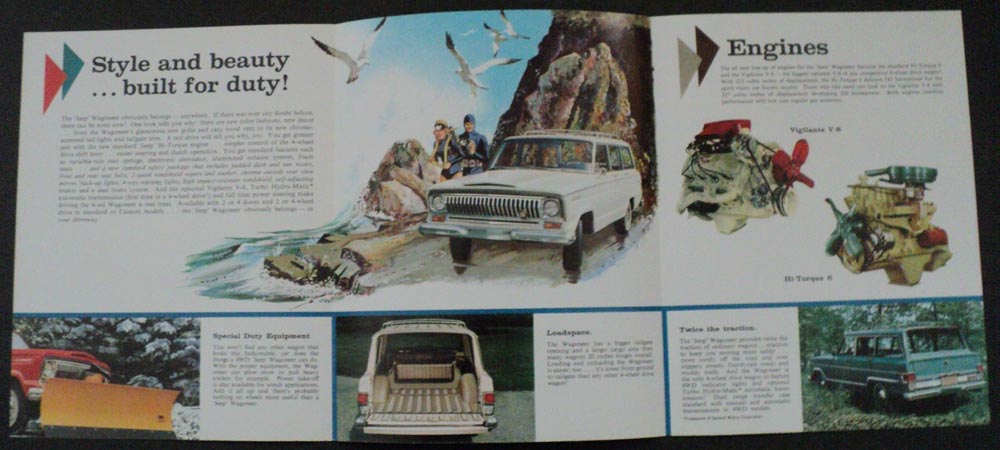 1965 Jeep Wagoneer Vigilante V8 Hi Torque Kaiser Sales Brochure