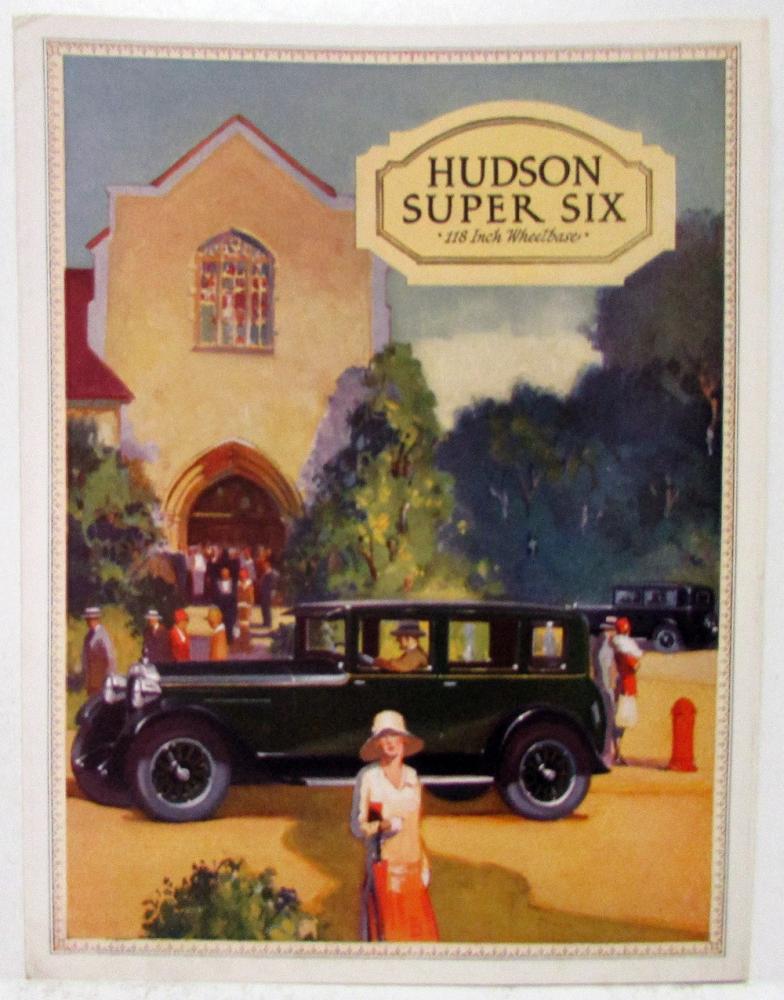 1927-1928 Hudson Super Six 118 Inch Wheelbase Sales Folder