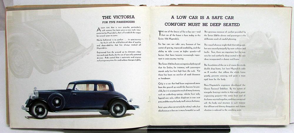 1932 Hupmobile Eight Series 226 Dealer Sales Brochure Features & Specs ...
