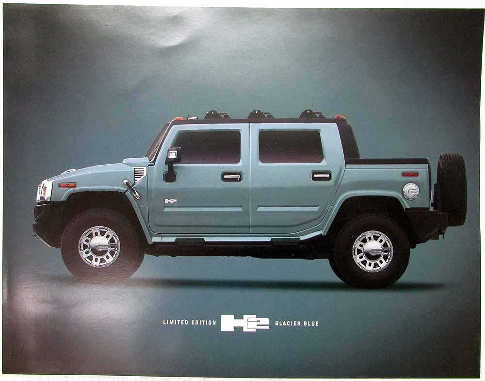 2007 Hummer H2 Limited Edition Glacier Blue Sales Data Sheet