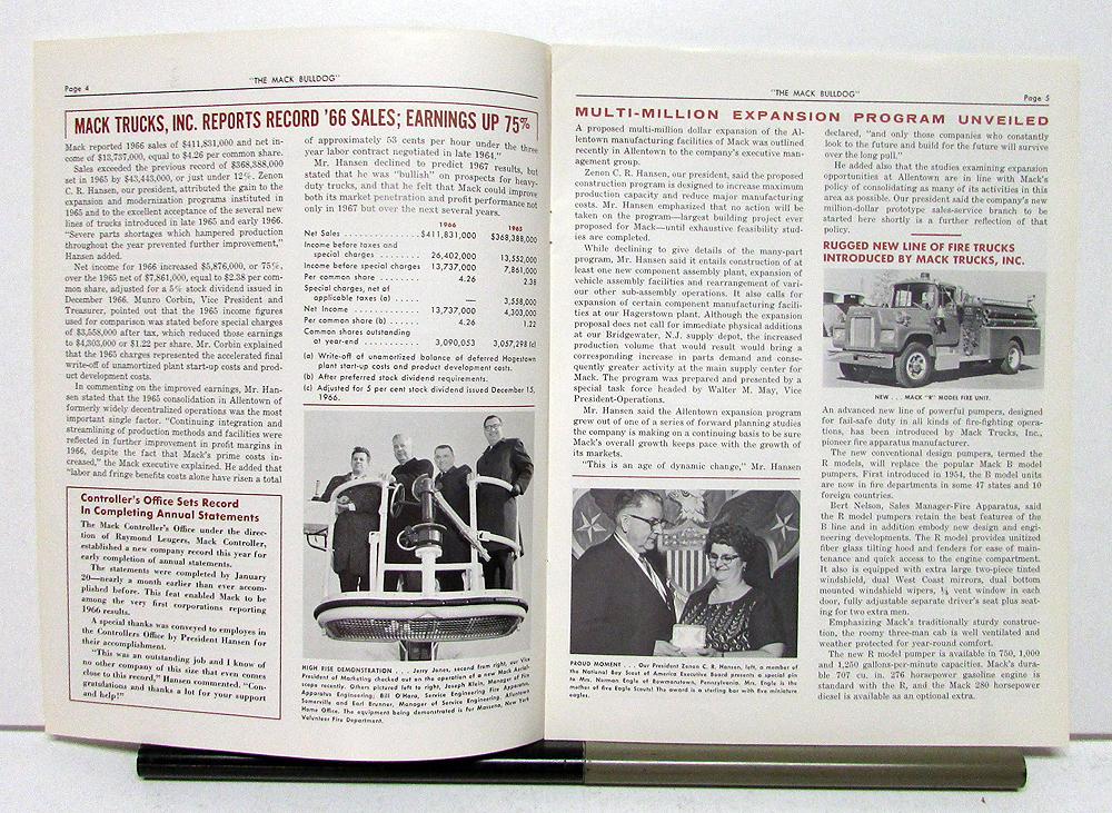 1967 Mack Truck Bulldog News Magazine February Edition