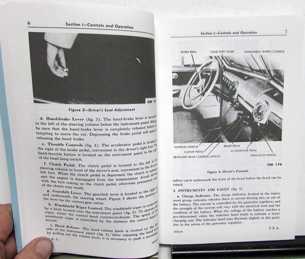 1946 Ford Passenger Car Models 69A 6GA Operators Owners Manual Reproduction