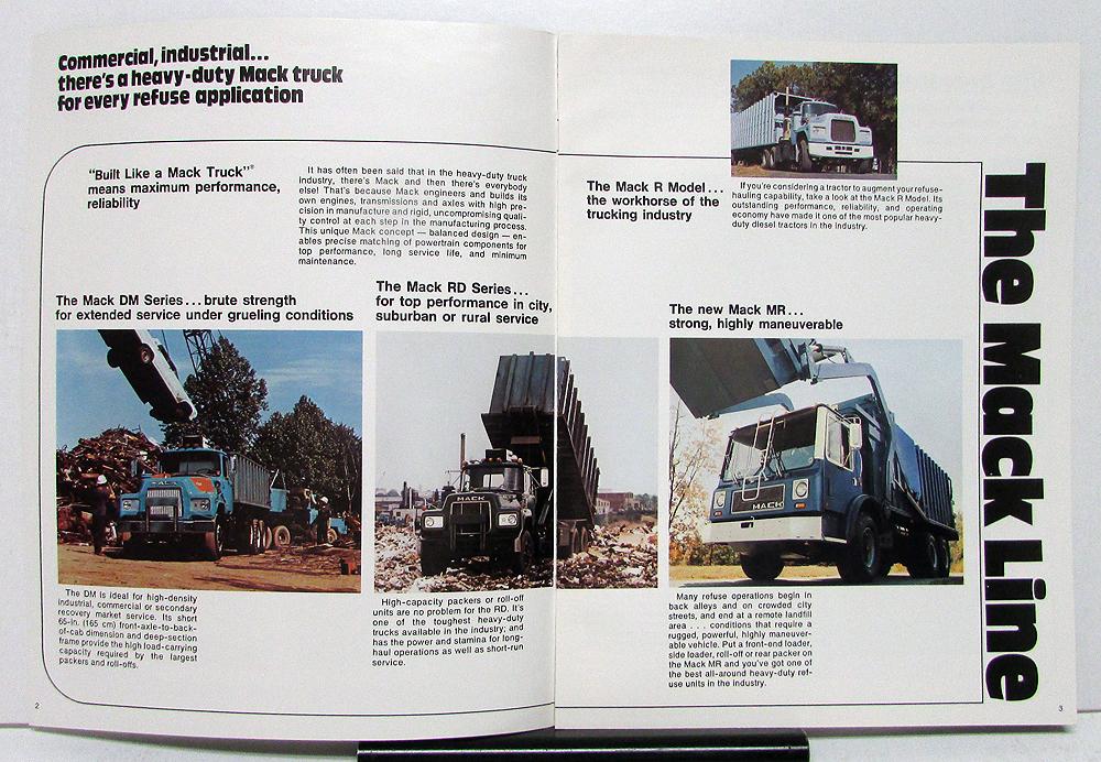 1978 Mack Truck Series RD MR R DM Sales Brochure
