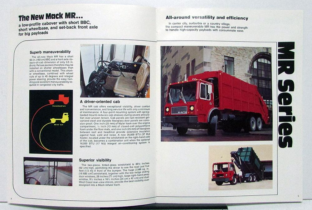 1978 Mack Truck Series RD MR R DM Sales Brochure