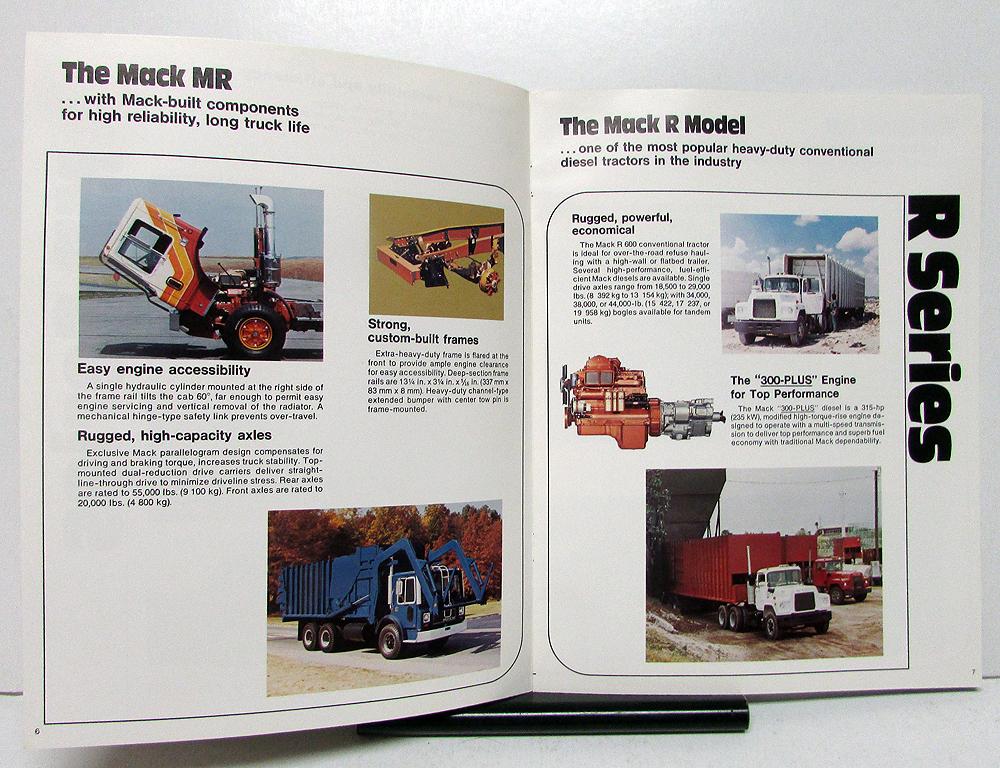 1978 Mack Truck Series RD MR R DM Sales Brochure