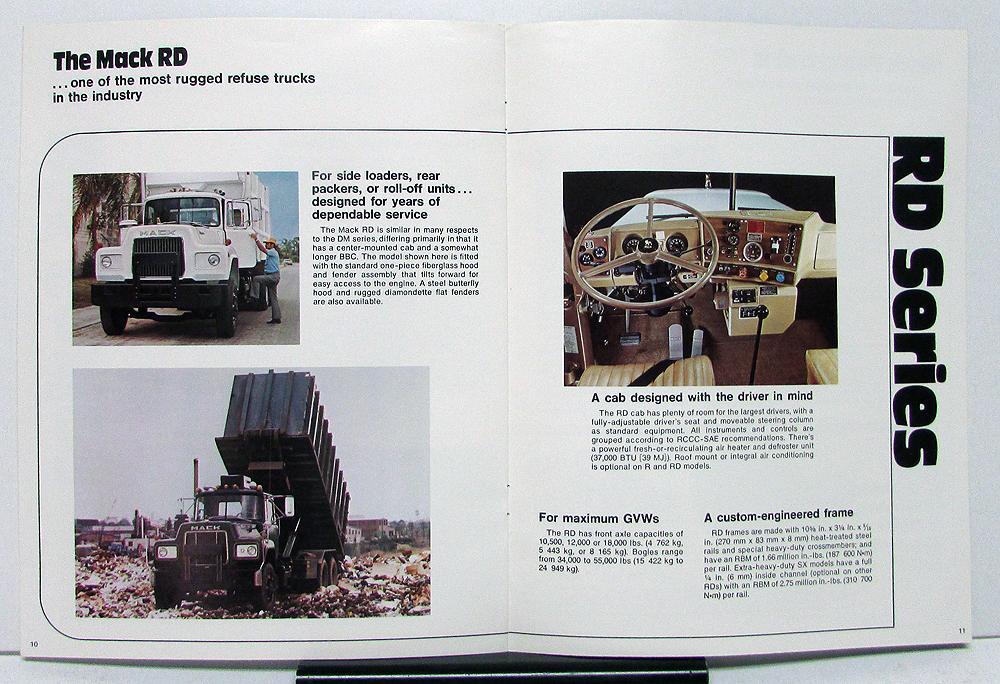 1978 Mack Truck Series RD MR R DM Sales Brochure