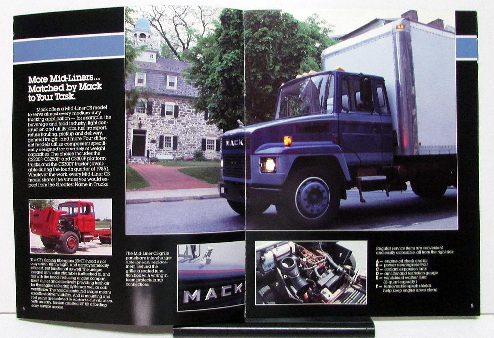1985 Mack Truck Mid Liner CS Series Sales Brochure