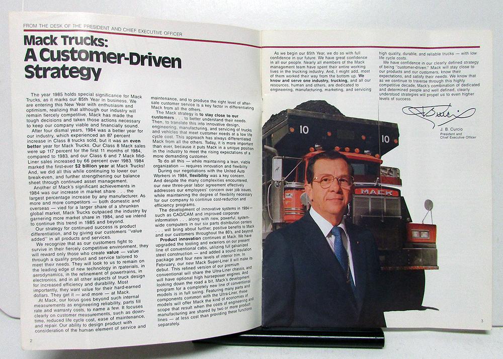 1985 Mack Truck Bulldog News Magazine Volume 15 Number 1 Edition