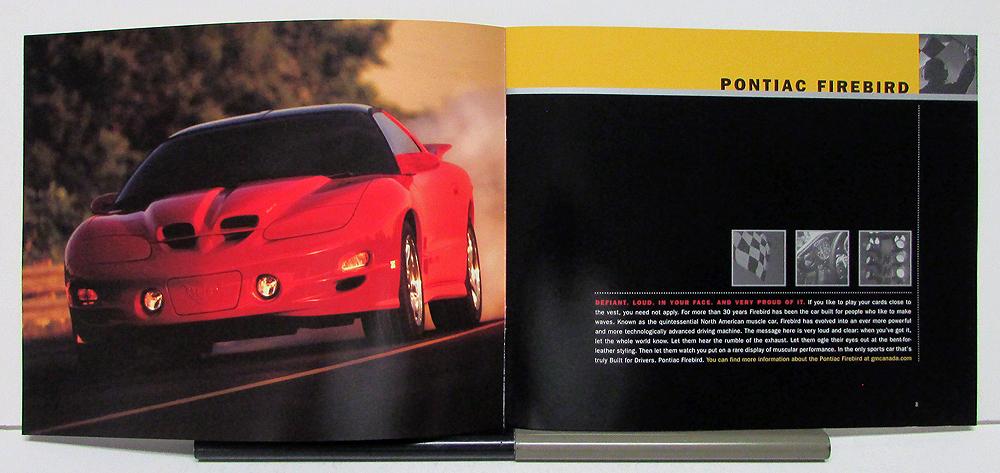 2001 Pontiac Firebird Canadian Sales Brochure