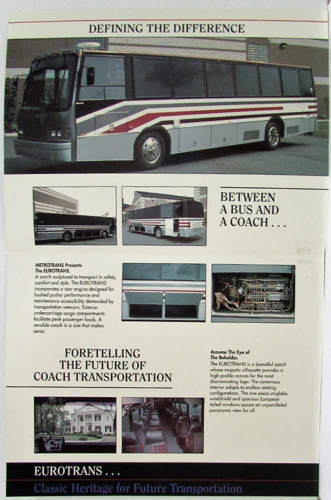 1980-1989 Eurotrans 27 Passenger Coach Bus Europe Style Made in US ...
