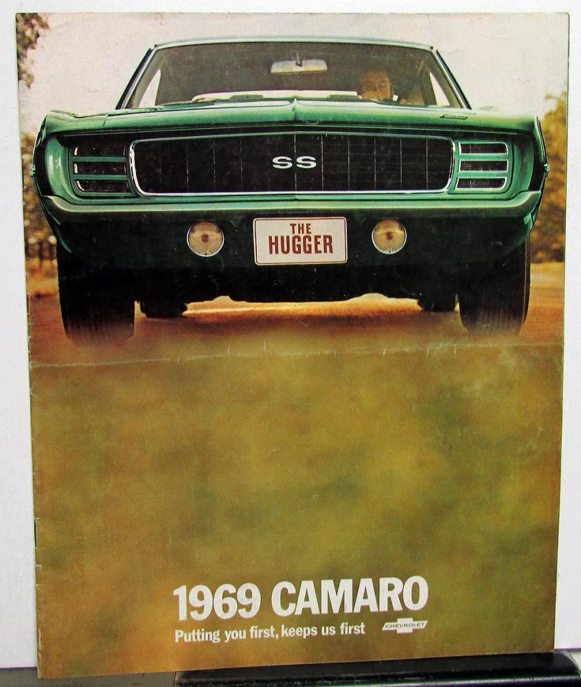 1969 Chevrolet Camaro The Hugger Color Sales Brochure Original SS 396 RS SS