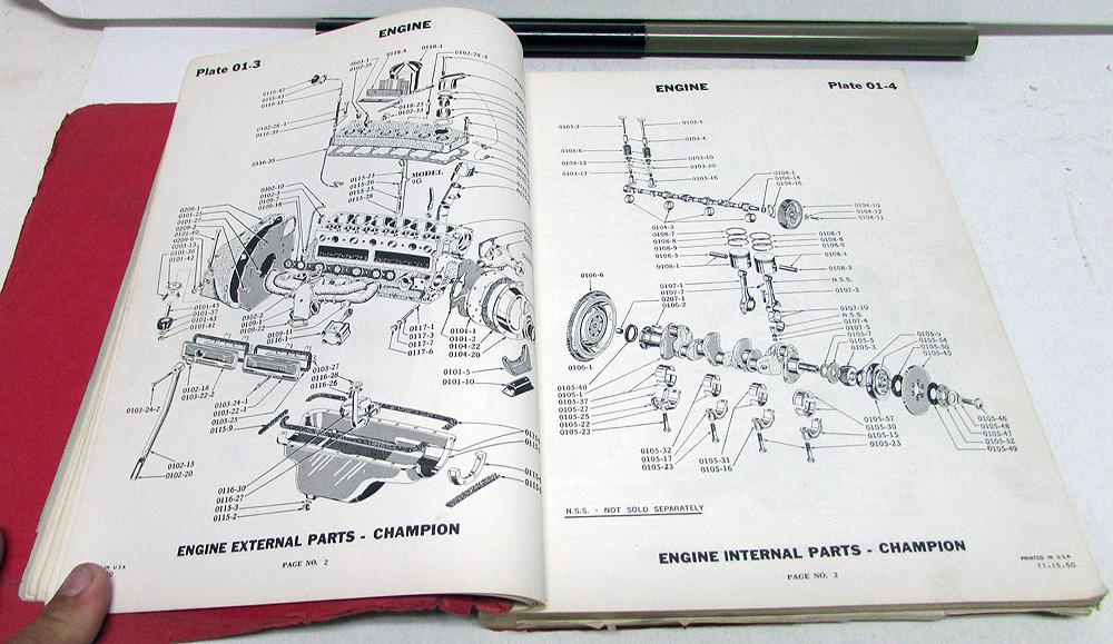1947-50 Studebaker Dealer Chassis Parts Catalog Book Champion Commander ...