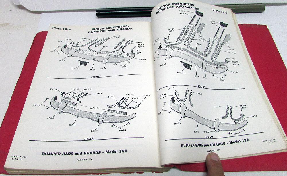 1947-50 Studebaker Dealer Chassis Parts Catalog Book Champion Commander ...