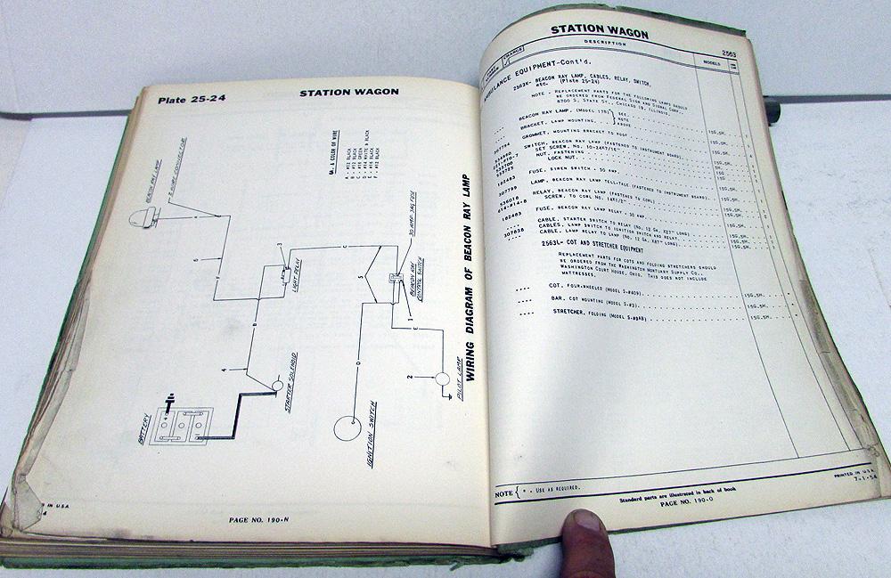 1953-54 Studebaker Dealer Body Parts Catalog Book Commander Champion