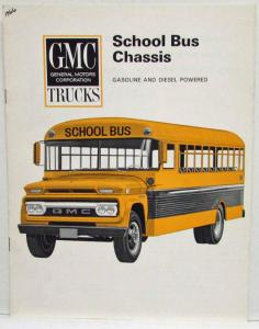1966 GMC Trucks School Bus Chassis Gas & Diesel Powered Sales Brochure ...