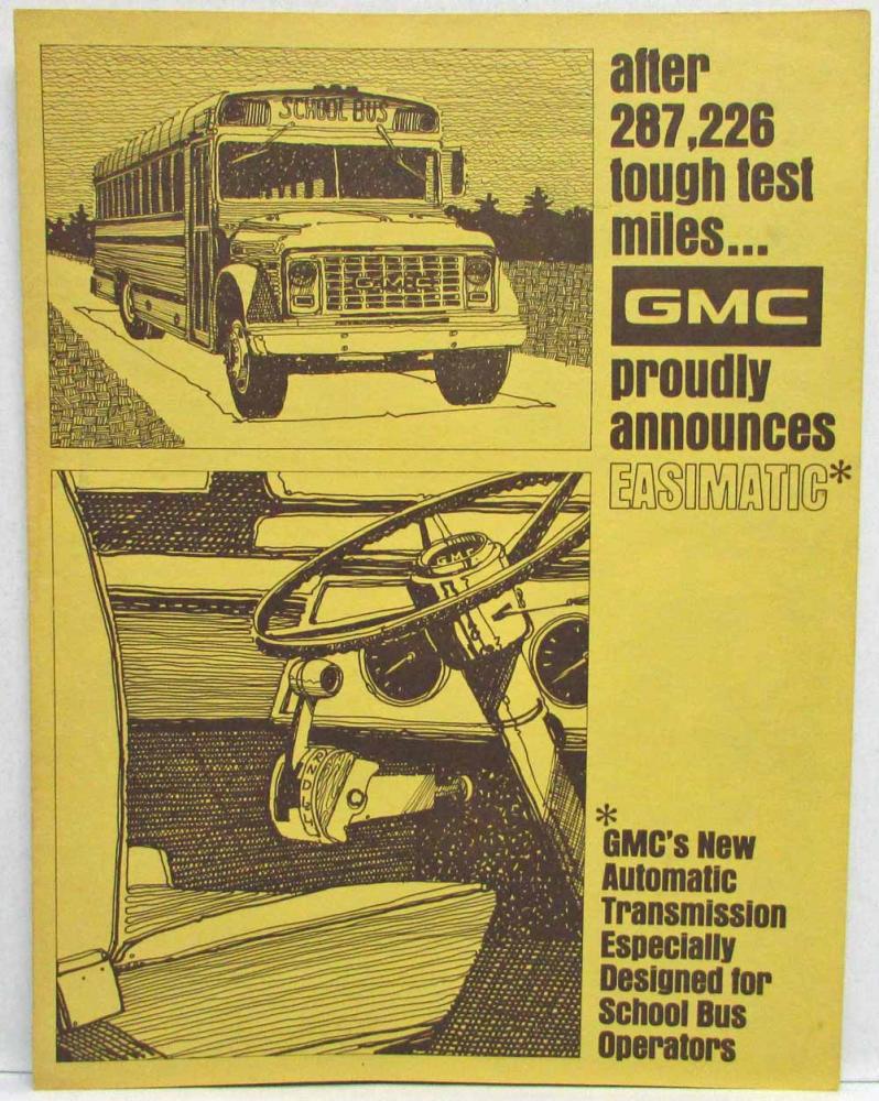 1971 GMC School Bus Easimatic Automatic Transmission Sales Brochure ...