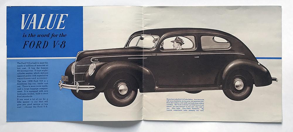 1939 Ford V8 Model 91A 92A Sedan Coupe Mercury 8 Canadian Sales Brochure