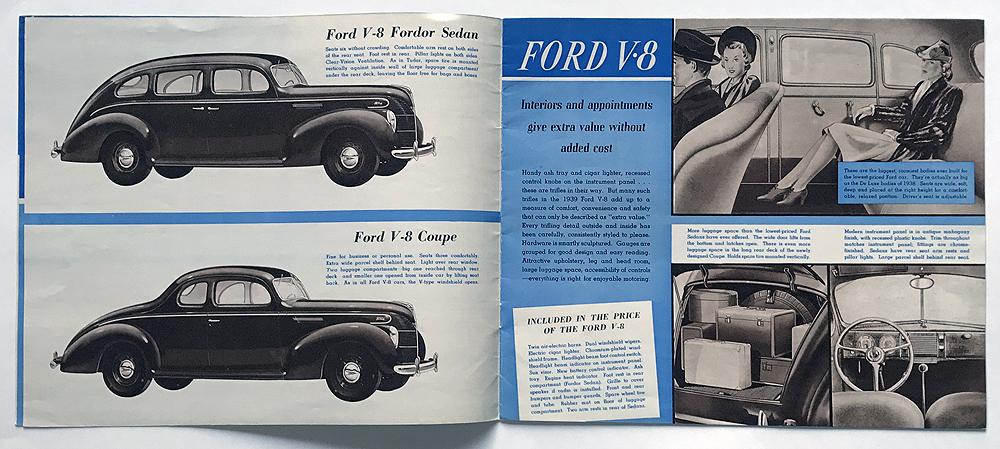 1939 Ford V8 Model 91A 92A Sedan Coupe Mercury 8 Canadian Sales Brochure
