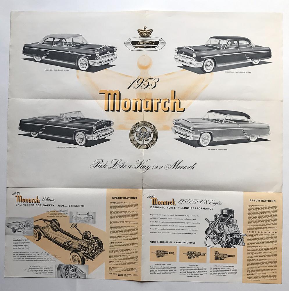 1953 Ford Monarch Canadian Sales Folder