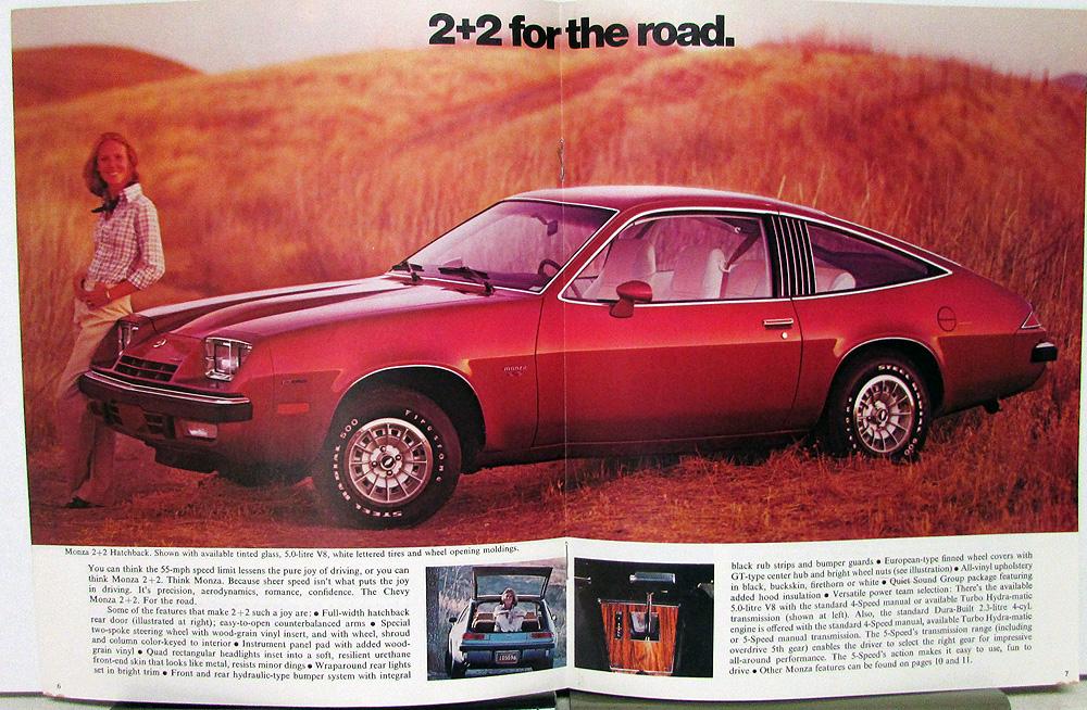 1977 Chevrolet Monza 2+2 Spyder Hatchback Coupe Sales Brochure Revised ...