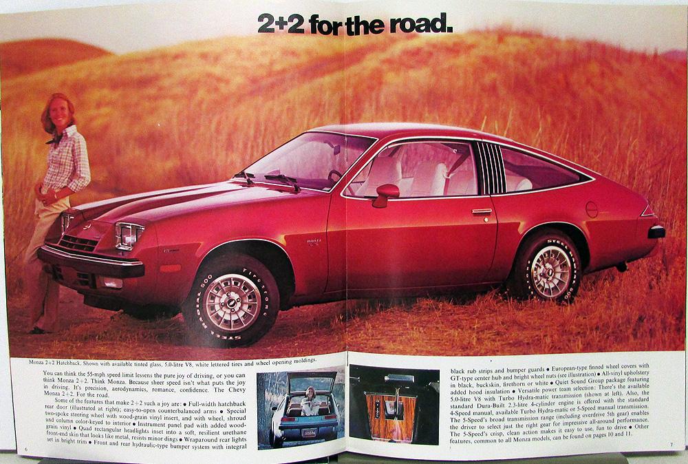 1977 Chevrolet Monza 2+2 Spyder Hatchback Coupe Sales Brochure Original