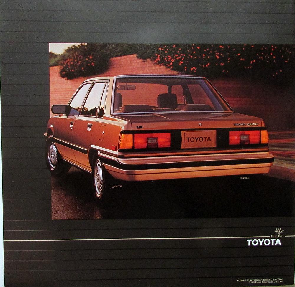 1984 Toyota Camry LE Deluxe Diesel XL Color Sales Brochure Original
