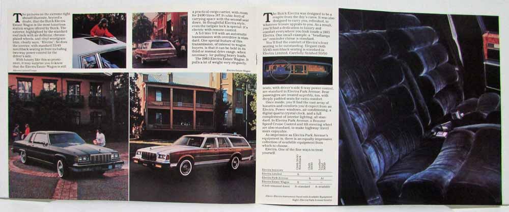 1983 Buick Electra Sales Brochure - Canadian