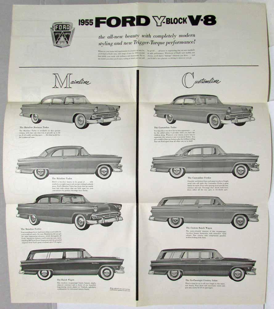 1955 Ford Mainline & Customline Sales Folder - Canadian
