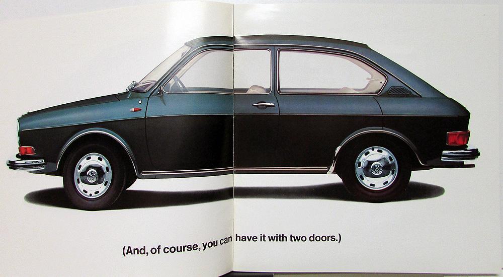 1969 Volkswagen VW 411 Color Sales Brochure Oversized Original