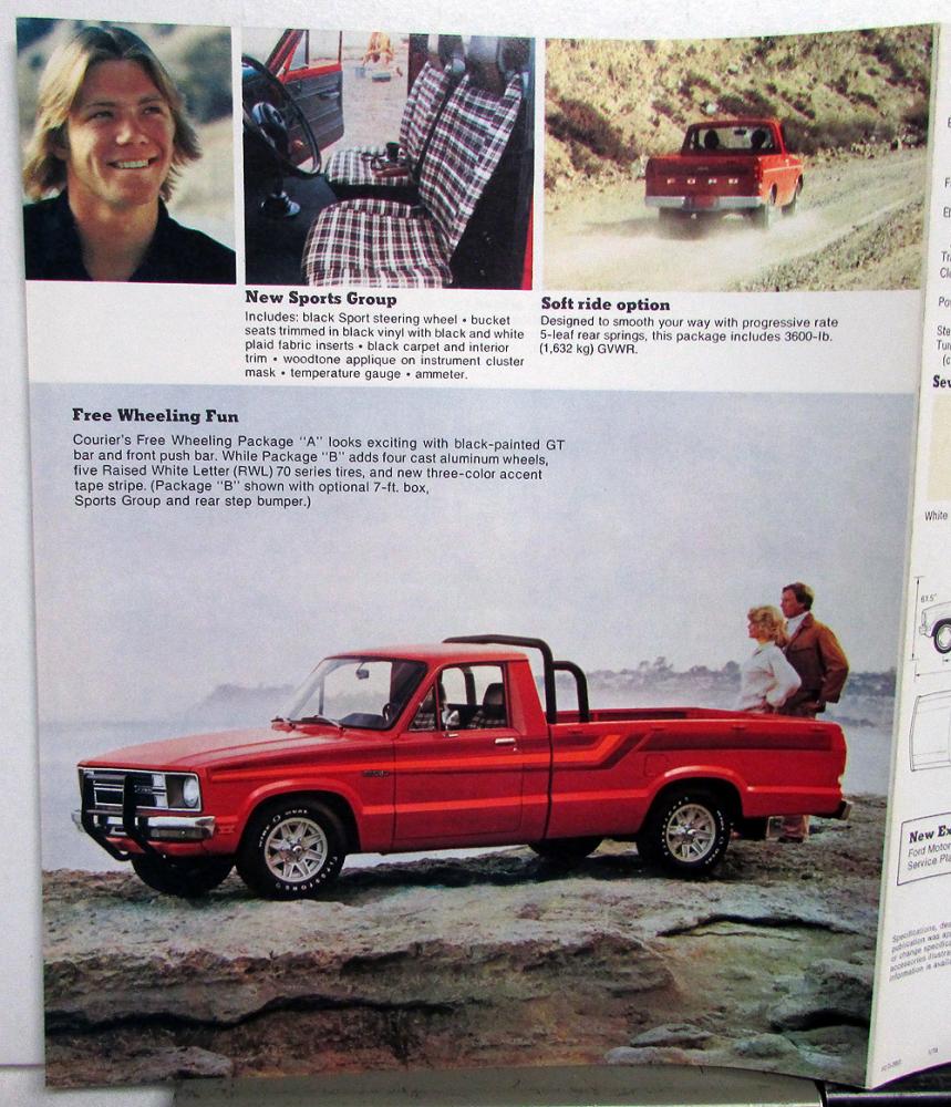 1979 Ford Courier Pickup XLT Free Wheelin Truck Sales Folder Original