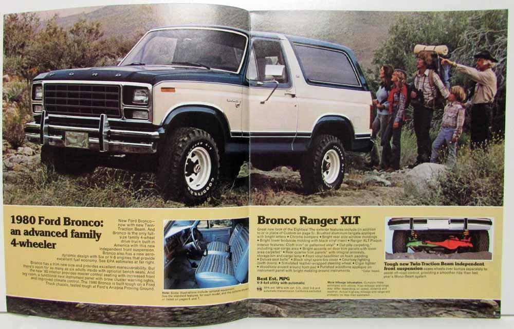 1980 Ford Bronco Sales Brochure