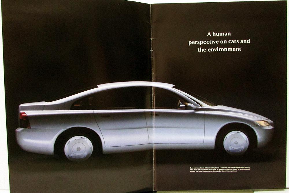1992 1993 Volvo ECC Concept Car Color Sales Folder Oversized Original
