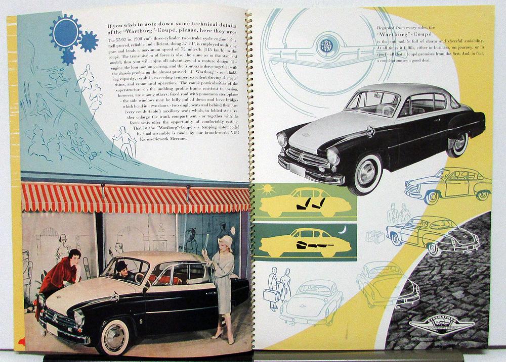 1959 Eisenacher Wartburg Sporting Car & Camping Limo Wagon GERMAN Sales ...