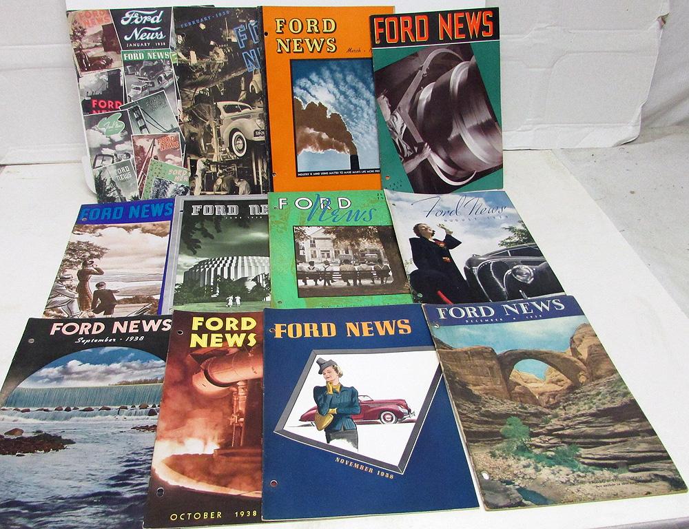 1938 Ford News Magazine Set Of 12 Dealer Customer Industry News DeLuxe ...