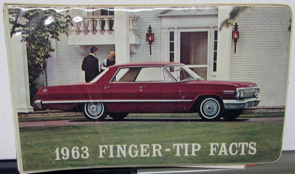 1963 Chevrolet Finger Tip Facts Dealer Data Book Bel Air Impala ...