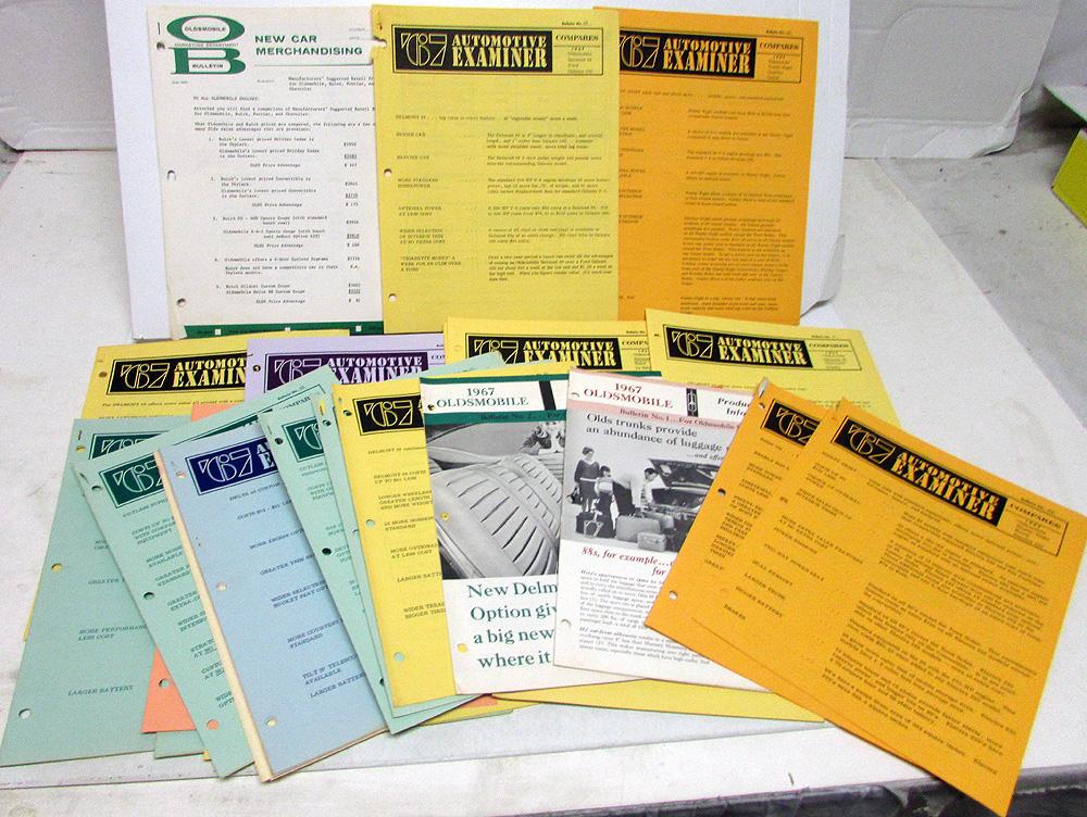 1967 Oldsmobile Dealer Marketing Sales Bulletins Set Pricing 442 ...