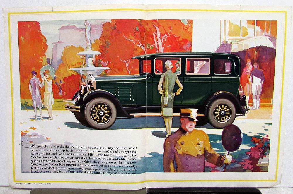 1927 REO Wolverine 6 Sedan Sales Brochure & Specifications Sheet
