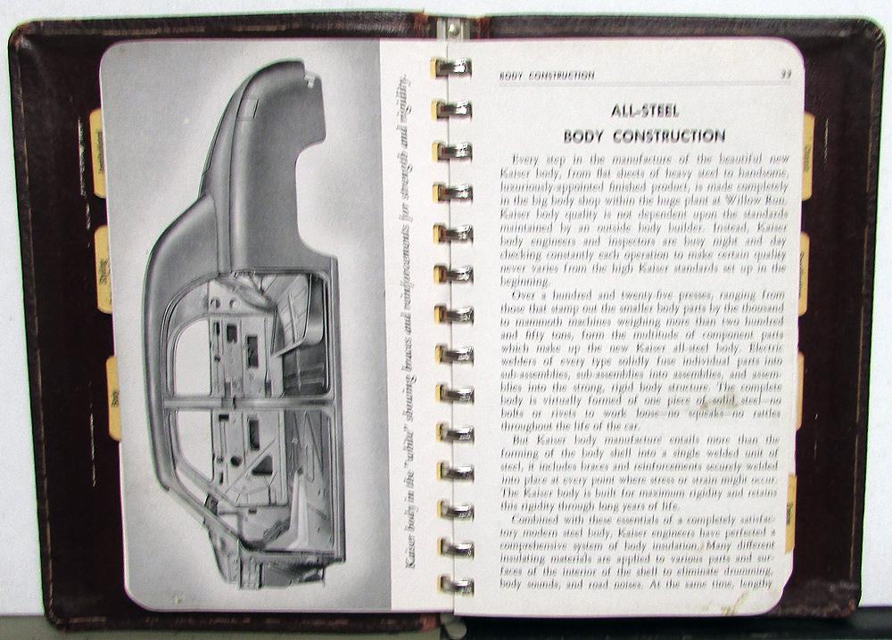 1947 Kaiser Dealer Facts Data Book Sales Reference Manual Features ...