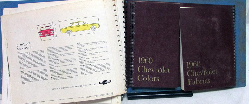 1960 Chevrolet Dealer Album Sale Reference Impala Bel Air Corvette ...