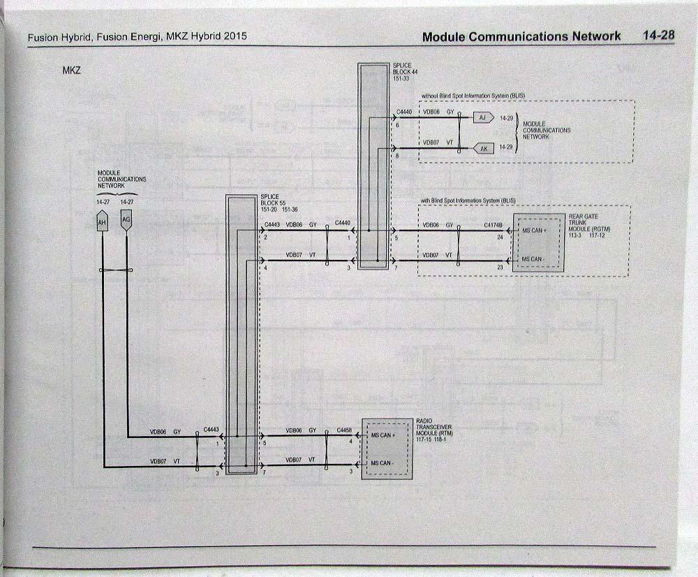 2015 Ford Fusion Energi & Lincoln MKZ Hybrid Electrical Wiring Diagrams ...