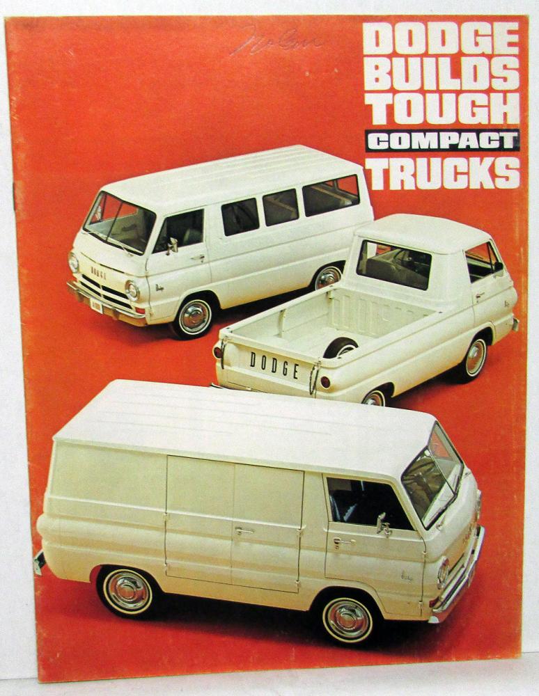 1964 Dodge Truck Dealer Sales Brochure Compact Trucks A100 Pickup Van Wagon