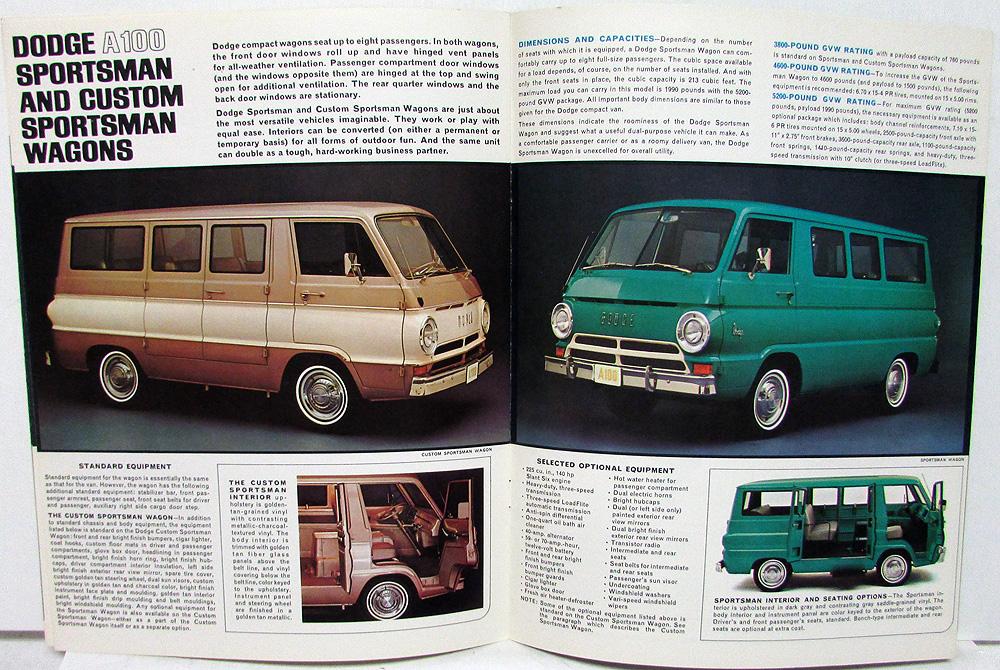 1964 Dodge Truck Dealer Sales Brochure Compact Trucks A100 Pickup Van Wagon