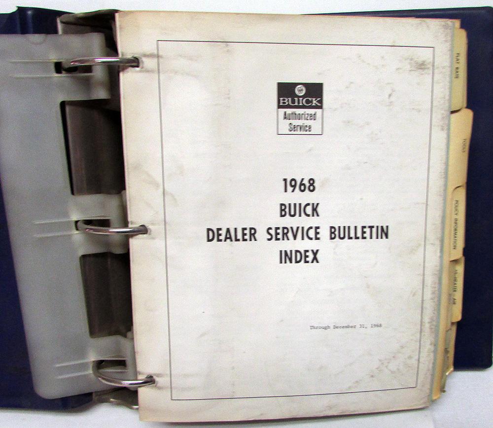 1968 Buick Dealer Technical Service Bulletins Gran Sport GS Riviera Skylark