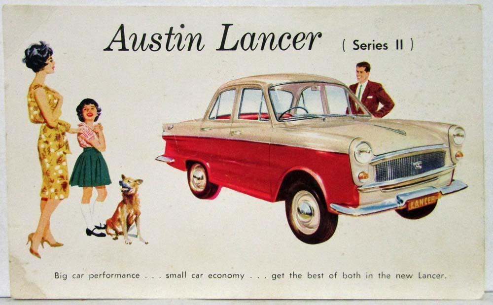 1959-1962 Austin Lancer Series II Postcard Mailer Invitation to Test Drive